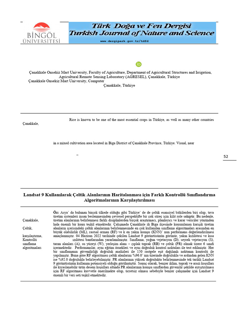 Random Forest for Paddy Rice Mapping | PDF | Remote Sensing | Statistical Classification