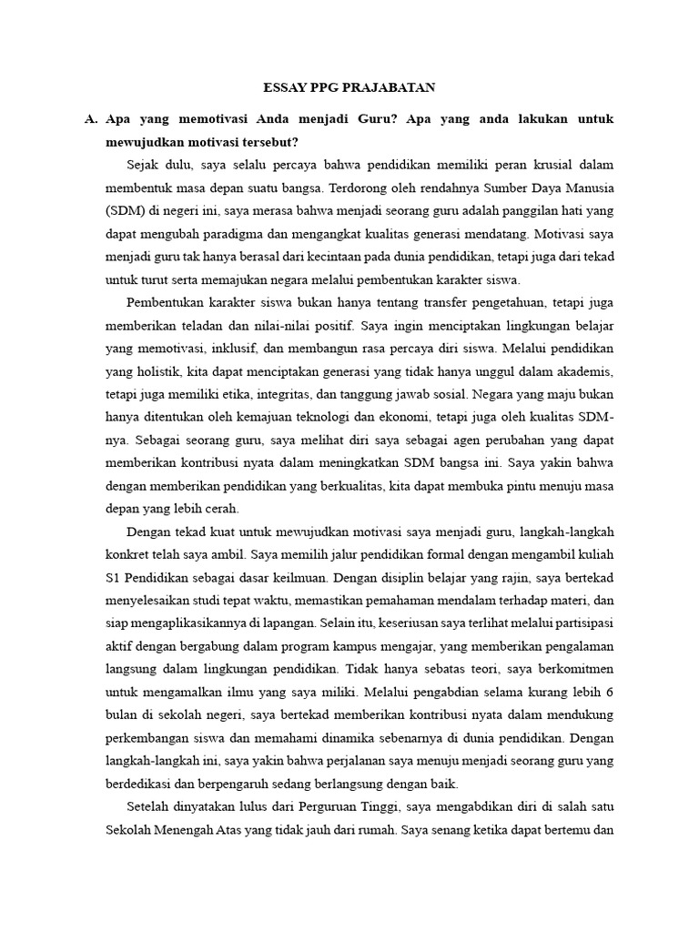 ESSAY PPG Indra Wulan | PDF