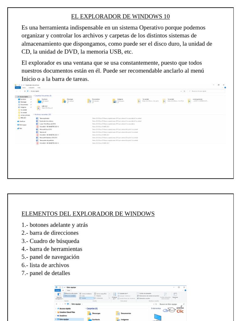 Explorador de windows | PDF