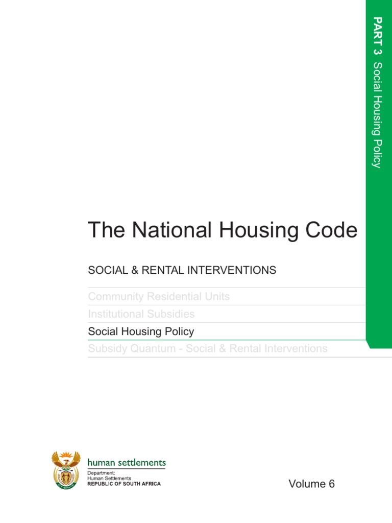 3 Vol 6 Social Housing Policy 2 | PDF | Public Housing | Capacity Building