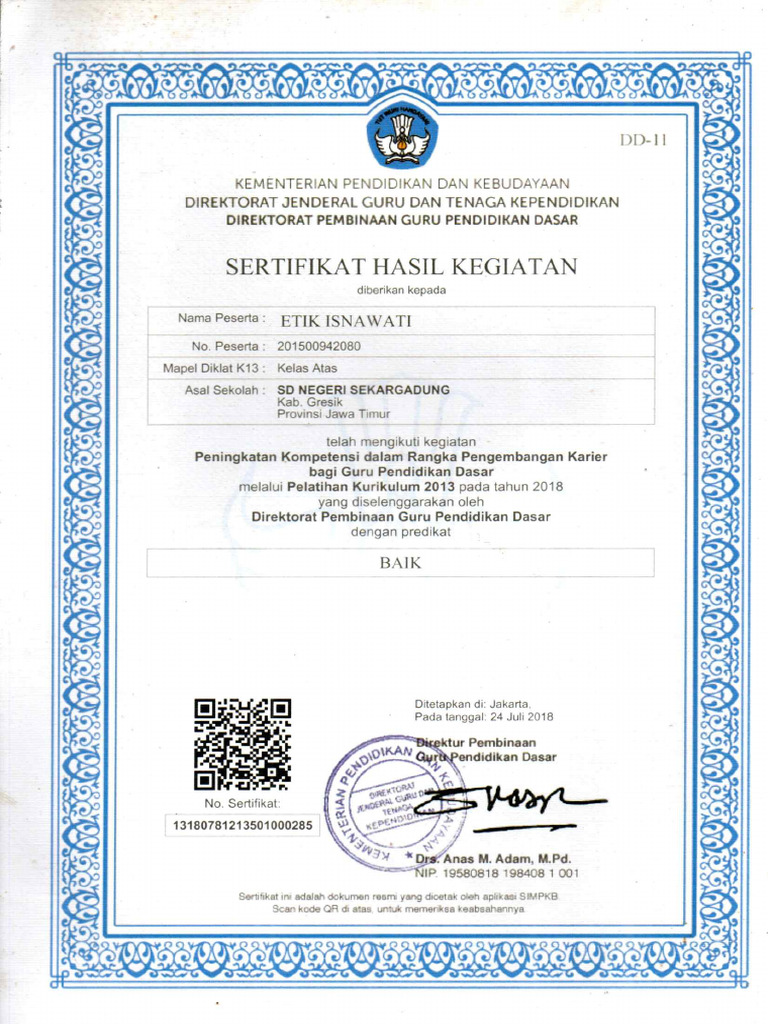 Sertifikat 201820241106 0119 | PDF