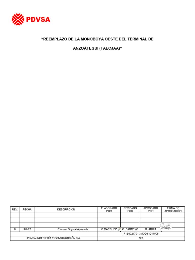 Reemplazo Monoboya TAECJAA: Especificaciones | PDF