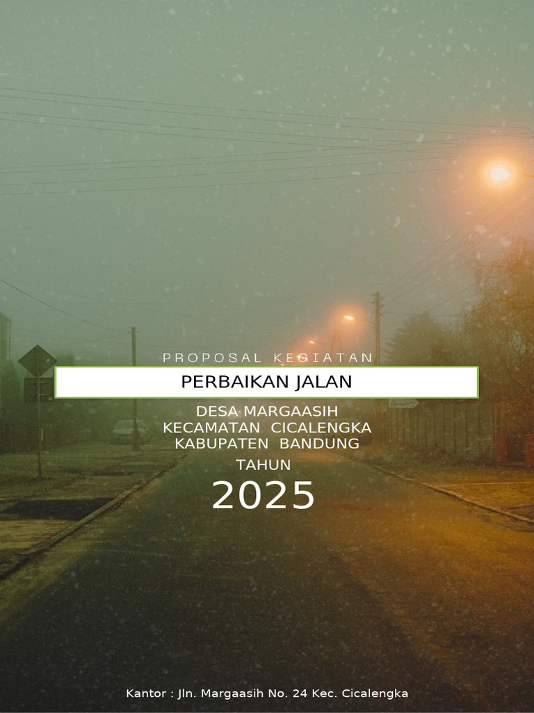 Proposal Jalan | PDF