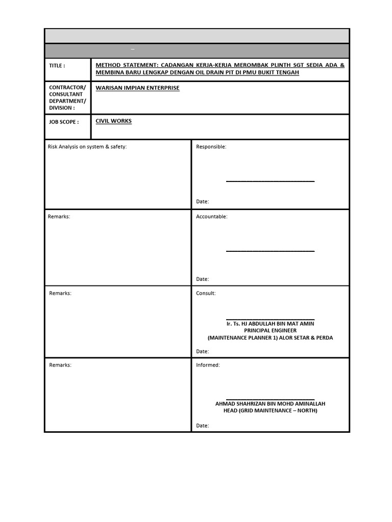 SOP for Grid Maintenance Approval | PDF
