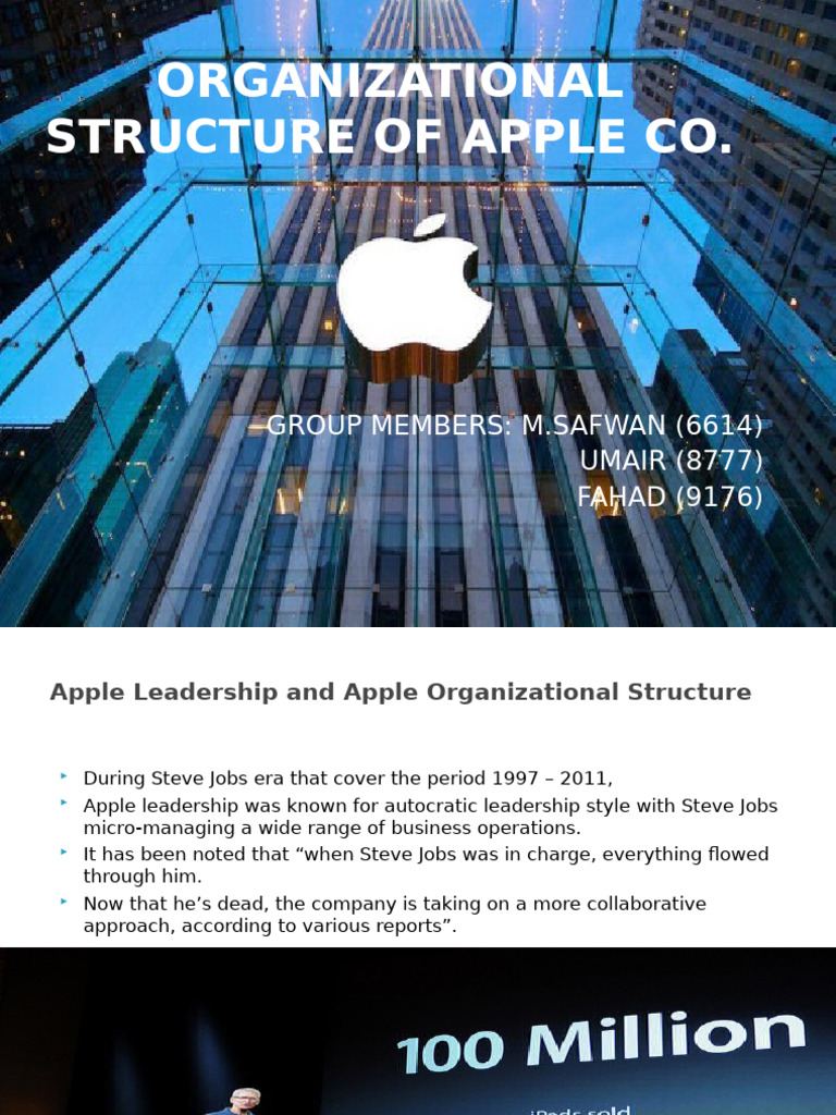 Apple Inc. Organizational Structure Overview | PDF | Organizational ...