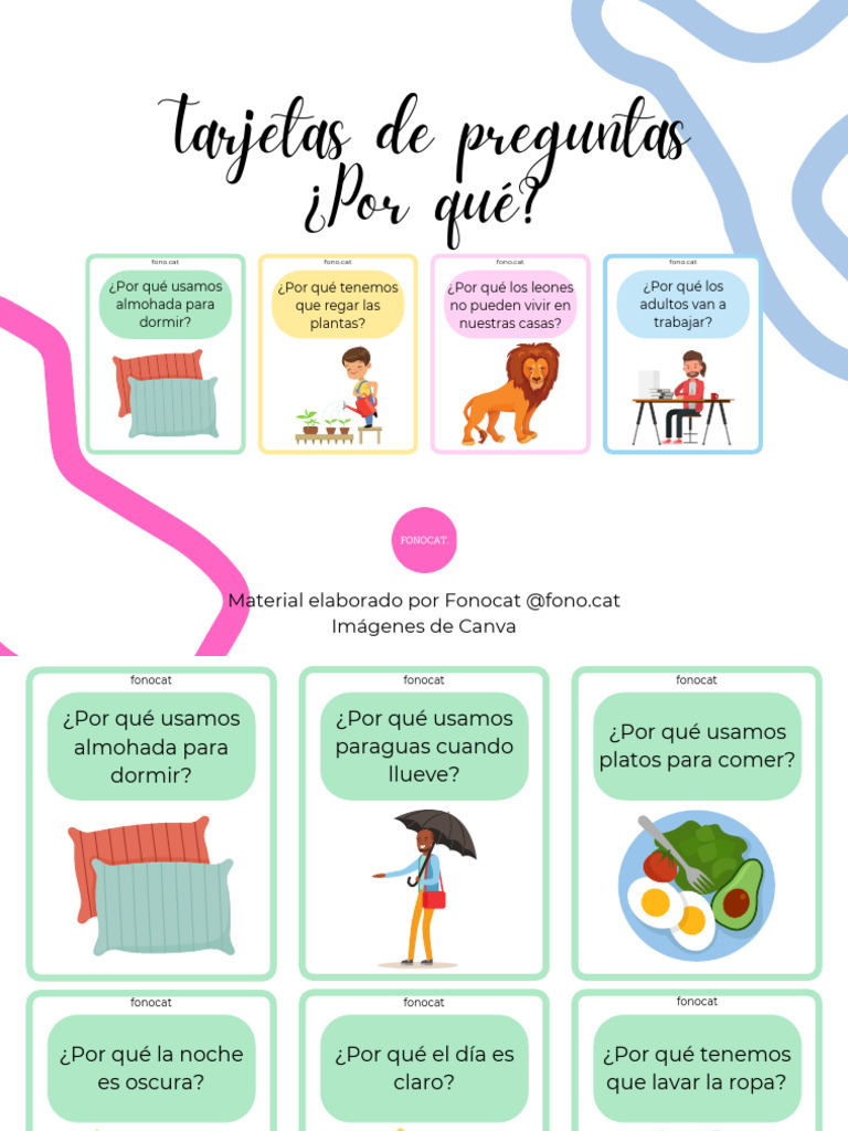 Tarjetas de Preguntas ¿Por Qué | PDF
