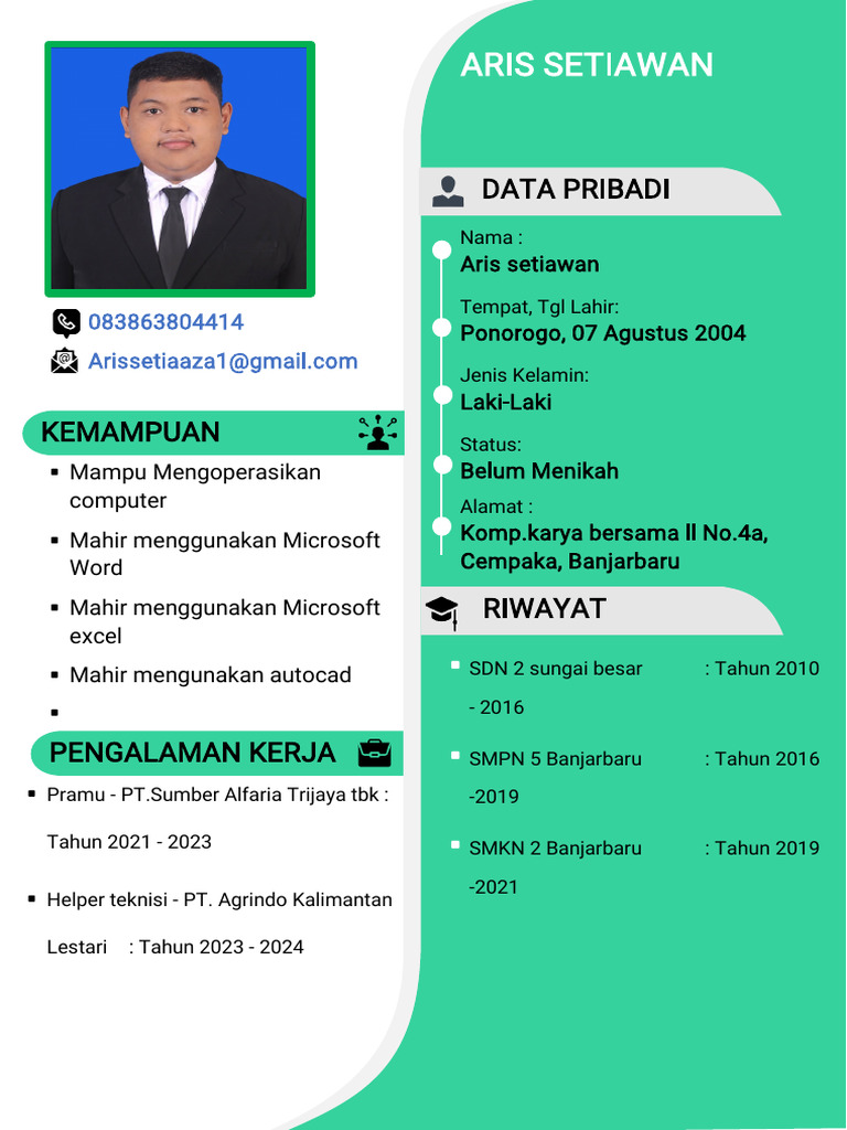CV Aris Setiawan Terbaru | PDF