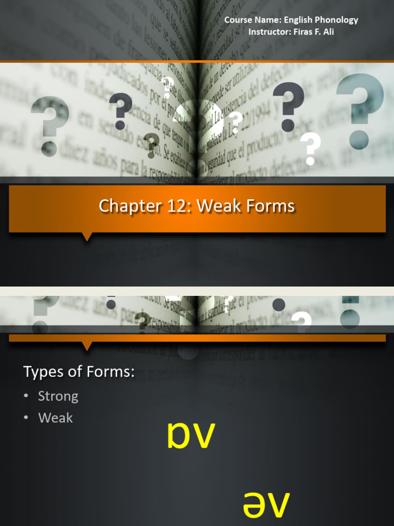 Understanding English Weak Forms | PDF