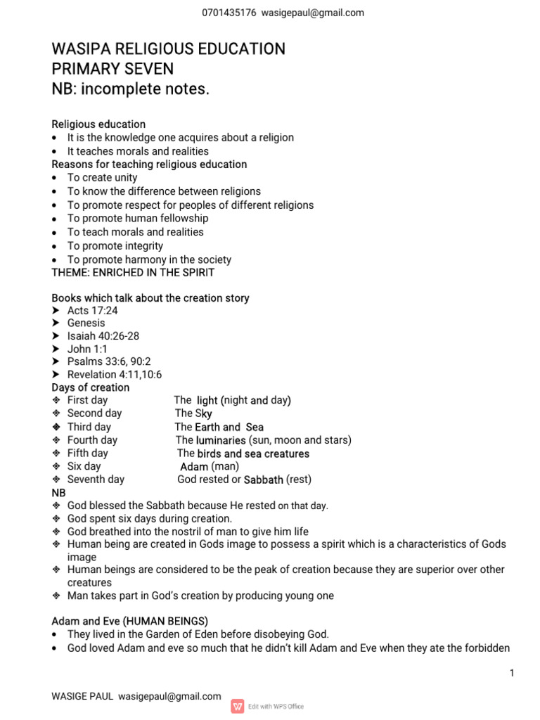 p.7 Religious Education Lesson Notes Term i 2019 | PDF | Abraham ...