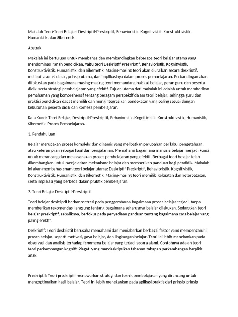 Makalah Teori T WPS Office | PDF