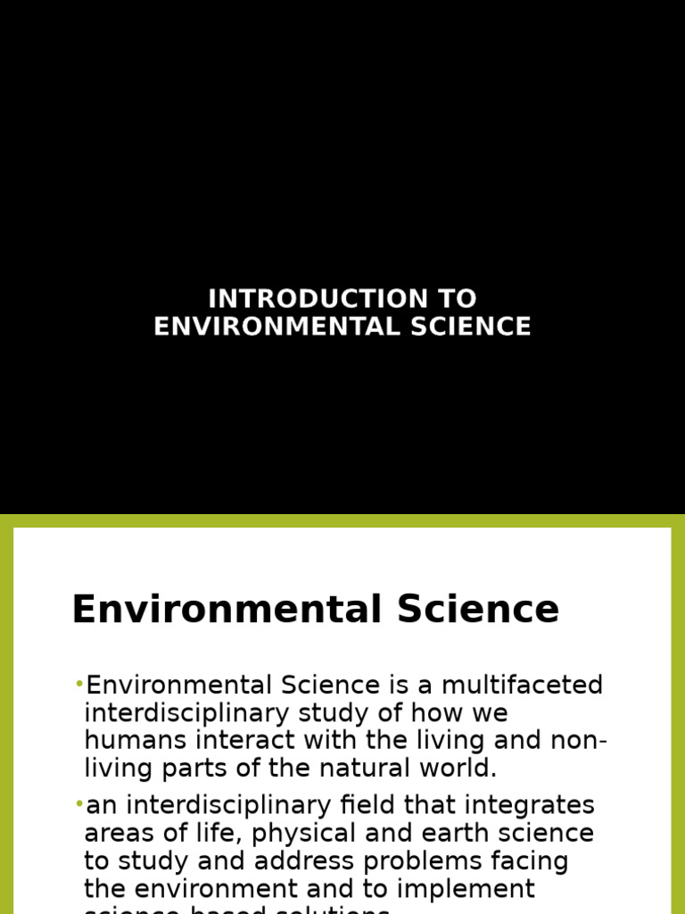 Introduction to Environmental Science | PDF | Sustainability ...