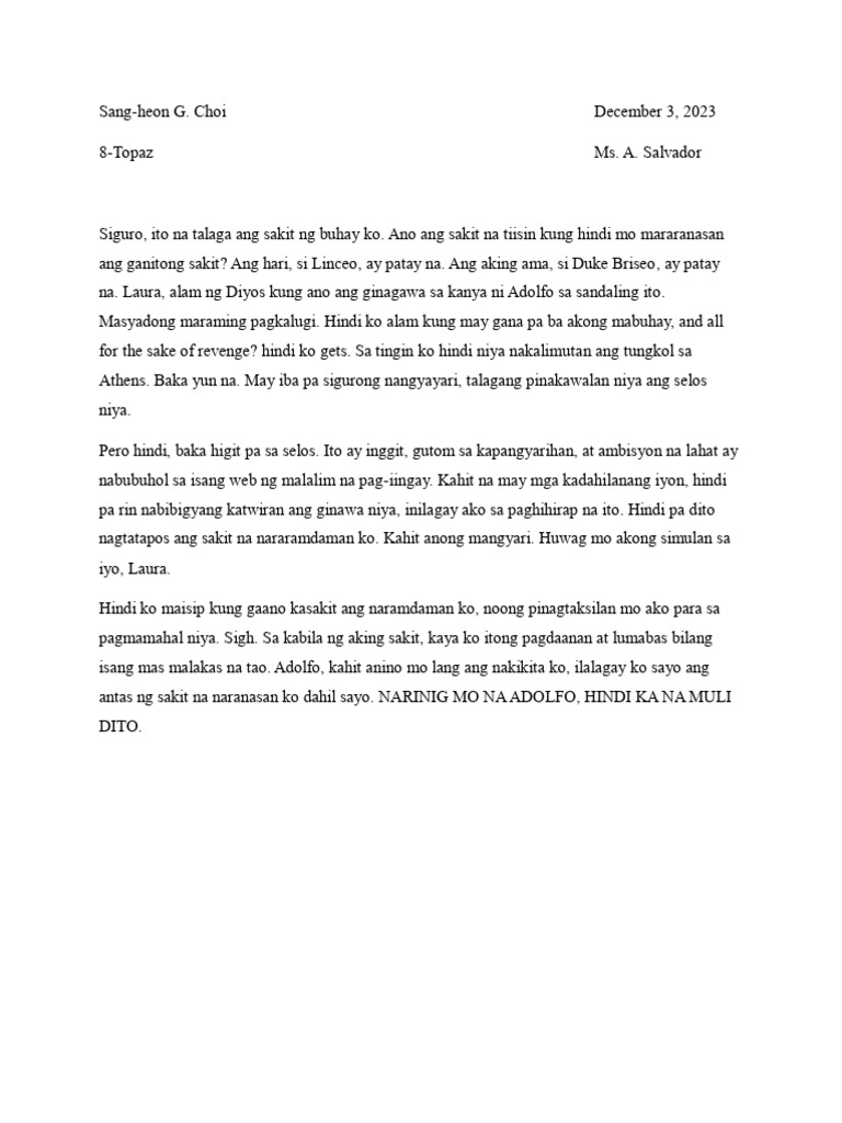 Grade 8 Filipino 2Q Project | PDF