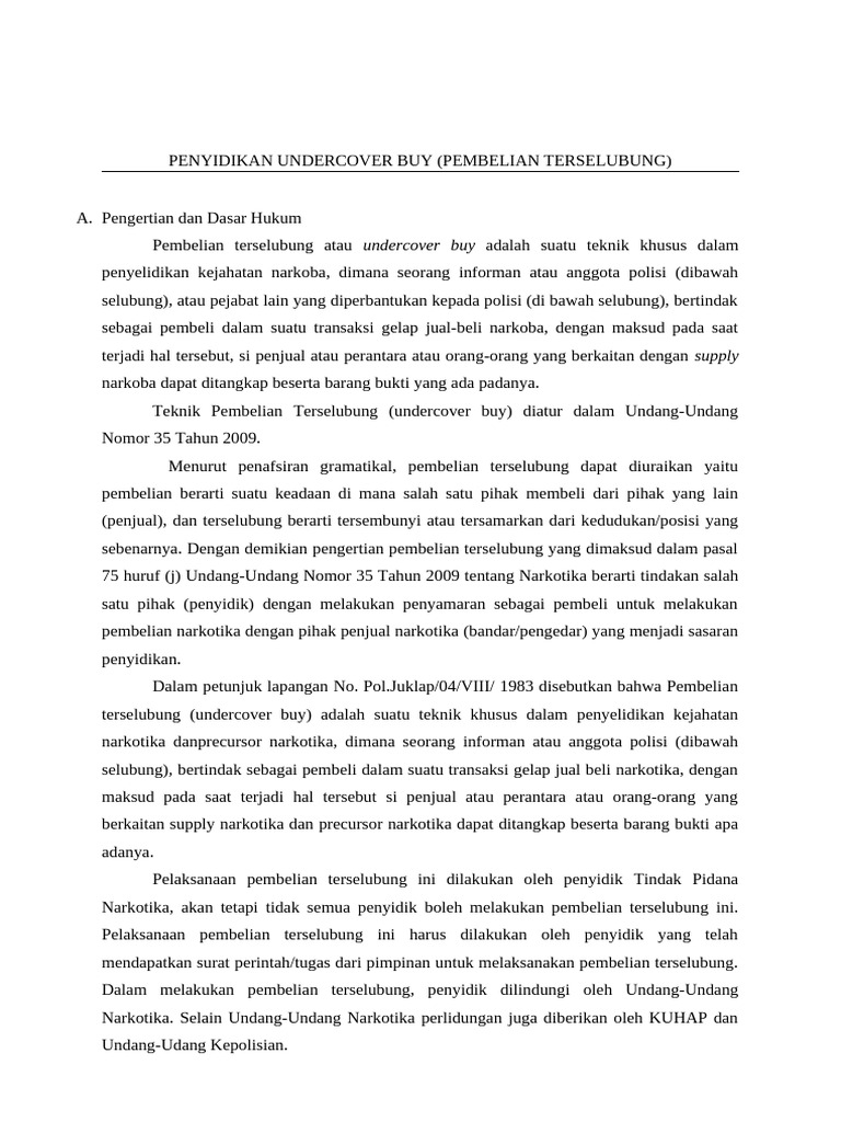Hukum Pidsus Tugas Undercover | PDF