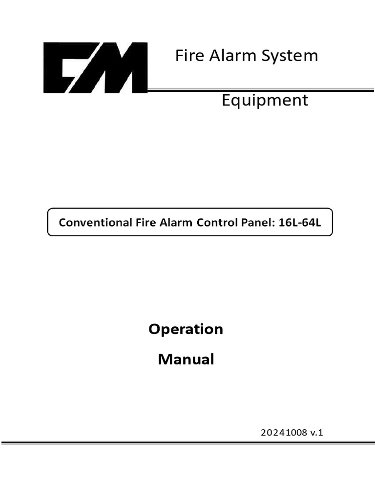 Fire Alarm System Operation Manual | PDF | Power Supply | Power (Physics)