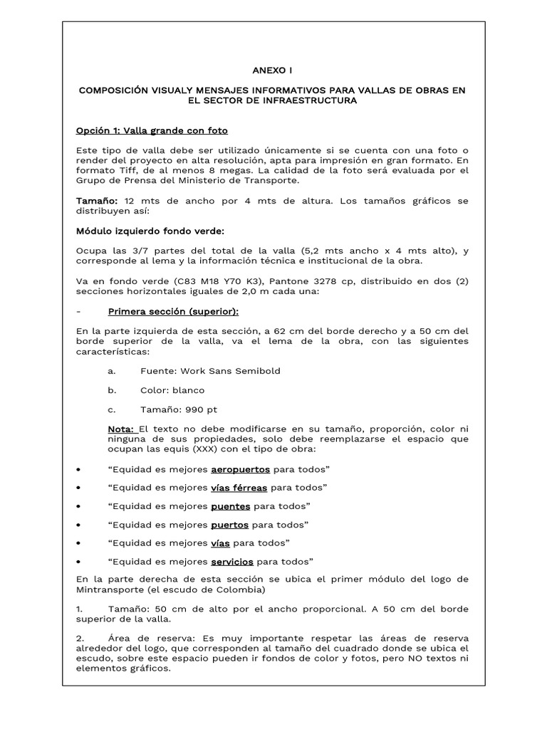 Anexo Resolucion Vallas VF | PDF | Colombia