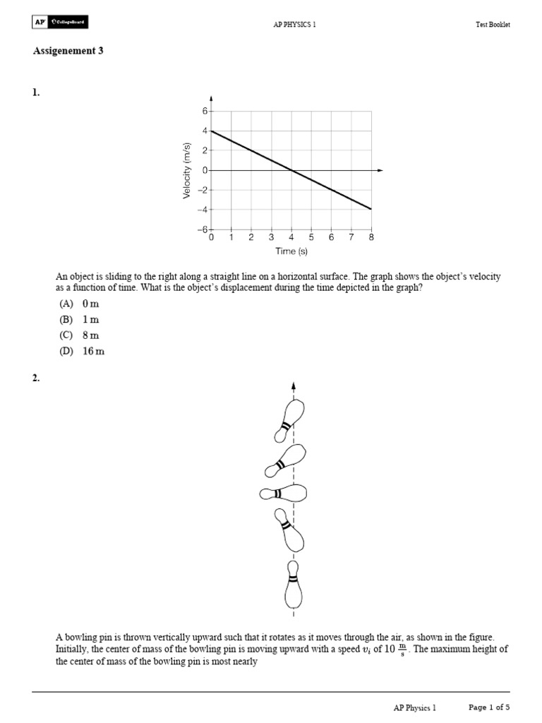 Assigenement 3 Grade 11 | PDF | Acceleration | Velocity