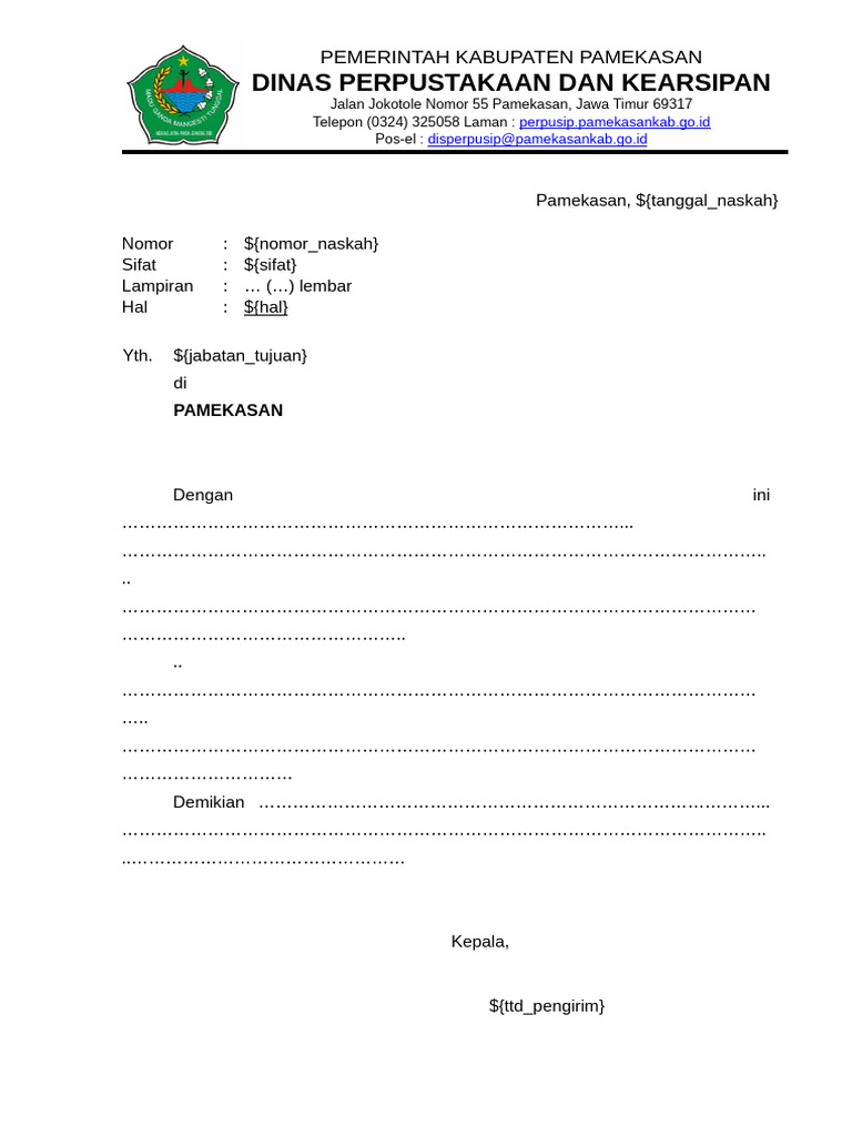 20241105100022template Surat Dinas Biasaa - Naskah Dinas Korespondensi ...