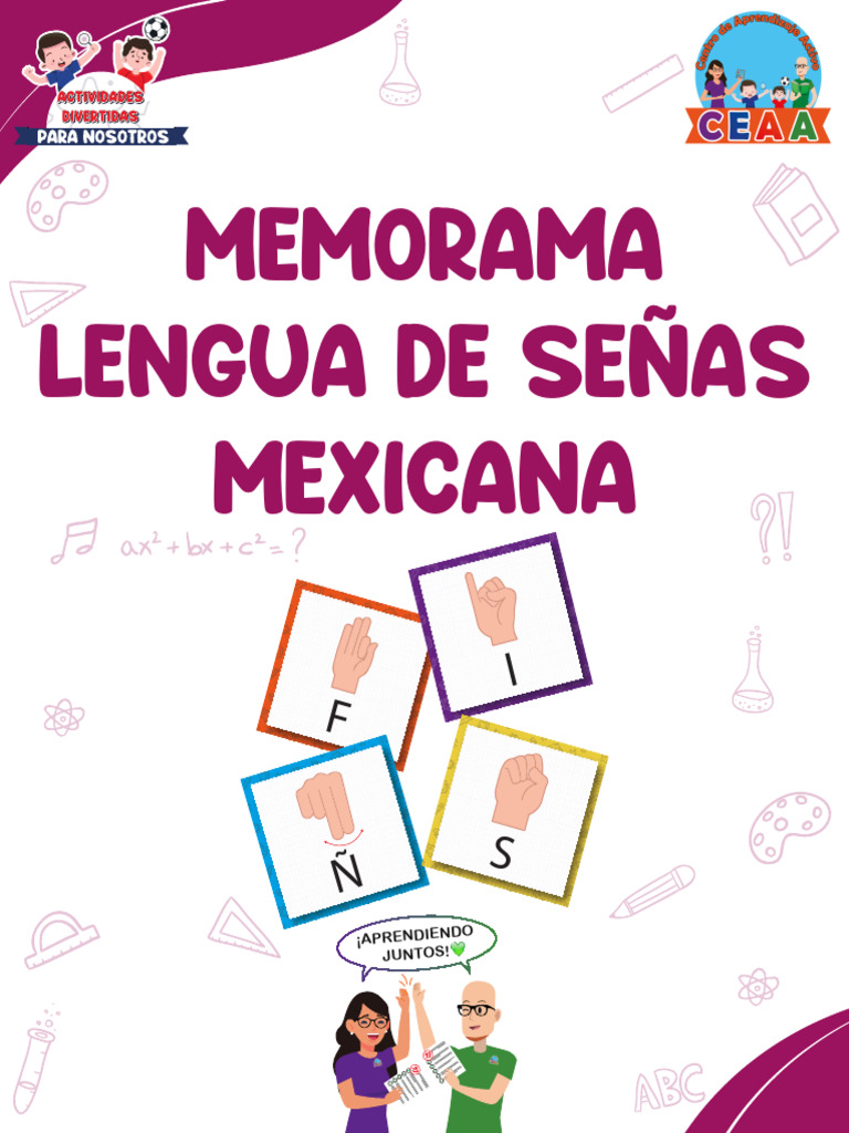 Memorama LSM para Niños | PDF | Lenguaje de señas | Comunicación humana