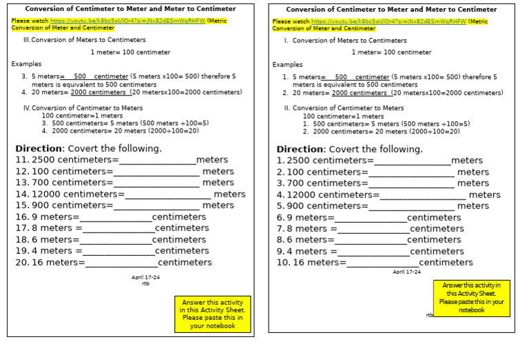 Conversion of Unit of Measure | PDF | Units Of Measurement ...
