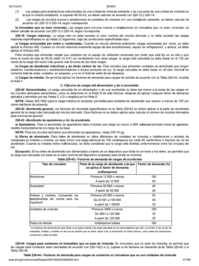 Tablas Nom Ejercicios | PDF