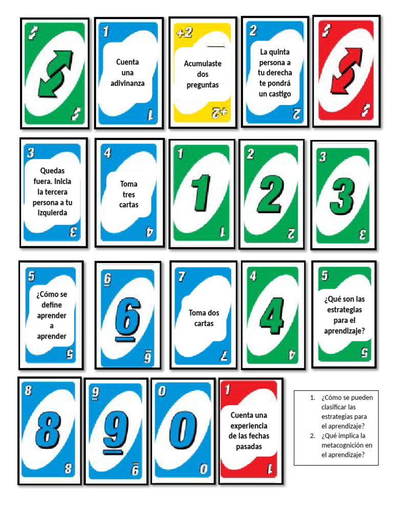 Juego de Tarjetas | PDF