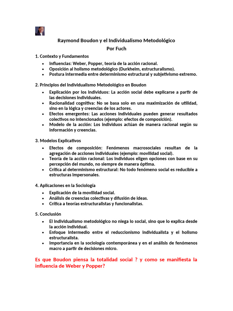 Individualismo Metodológico de Boudon | PDF | Racionalidad | marxismo