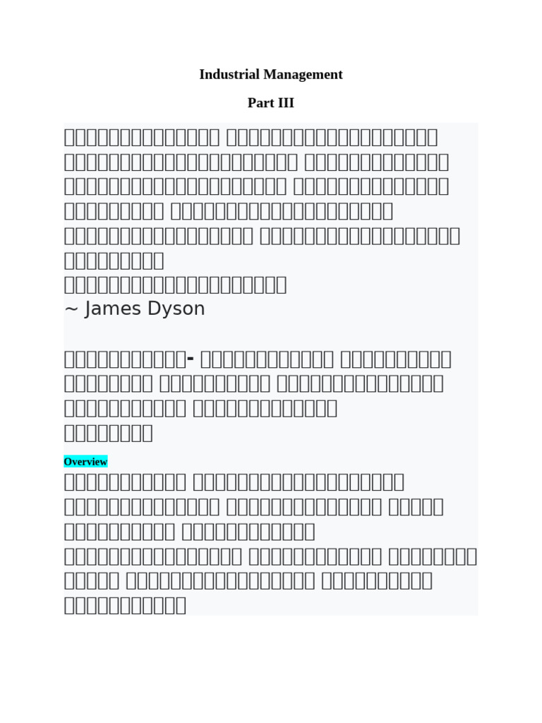IM-Part III Overview | PDF