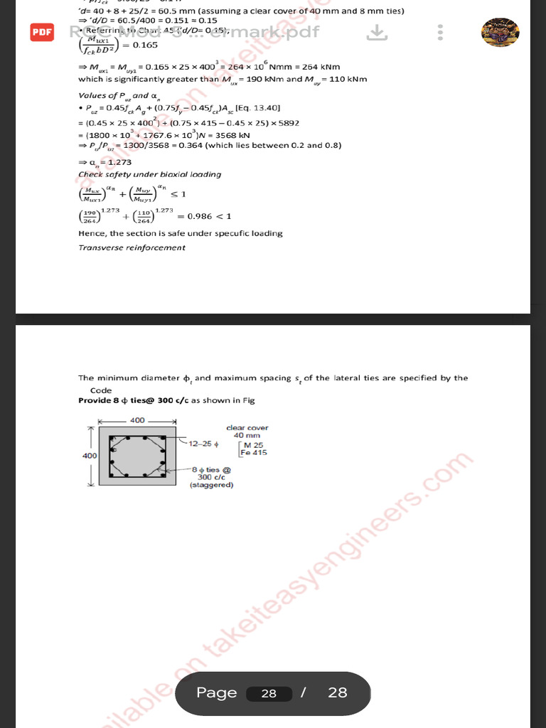 RCC Mod-5 Design of RC Columns-Converted - Watermar | PDF