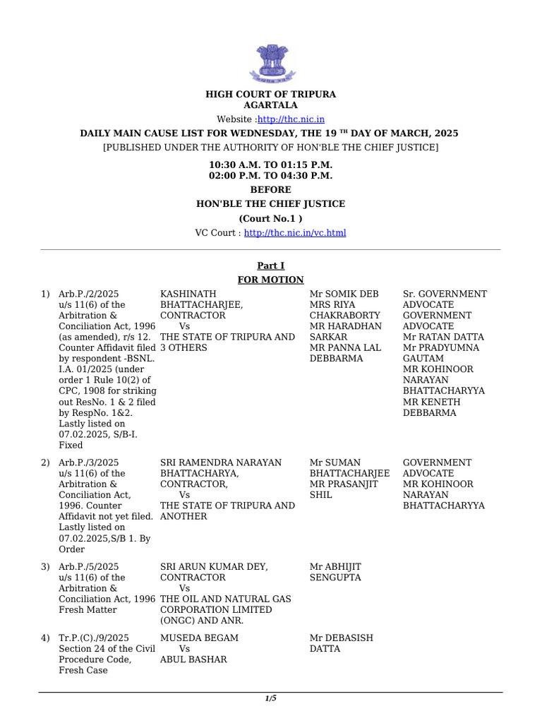 Display - Causelist - 2025-03-18T180641.313 | PDF