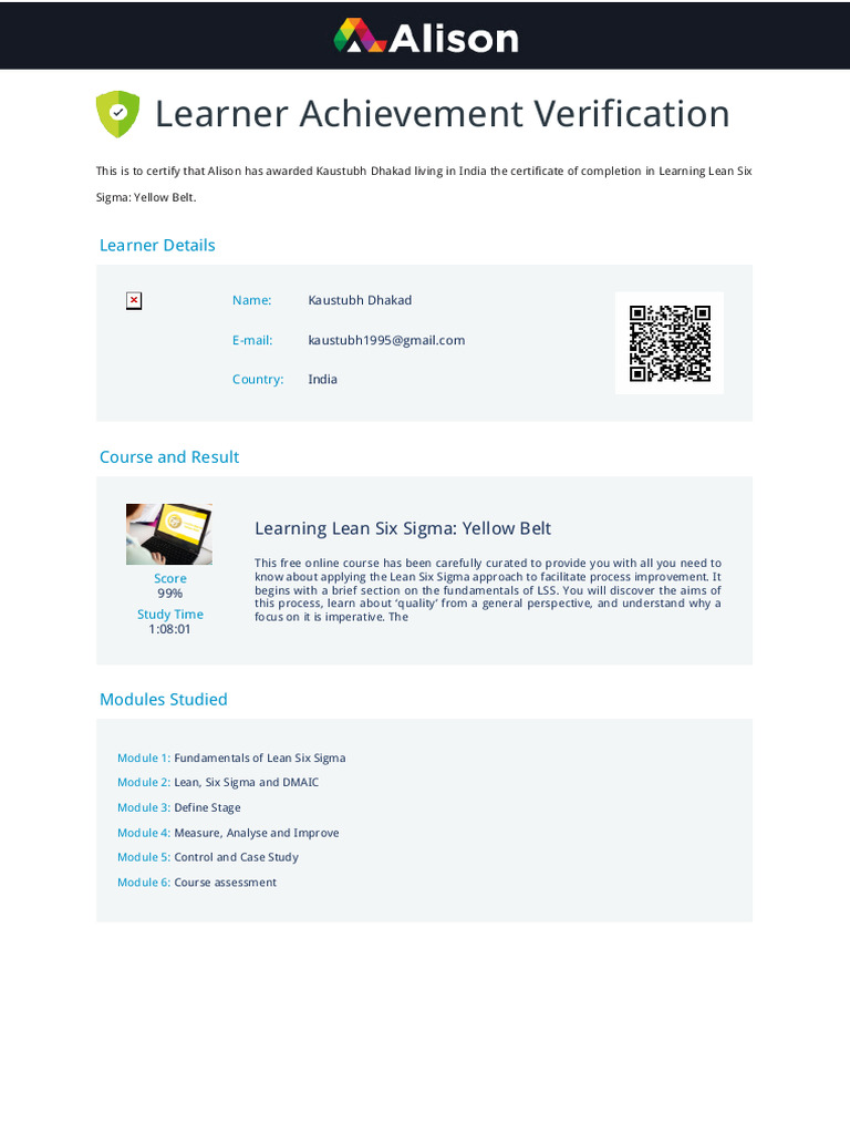 Learner Verification 4373 32623911 | PDF