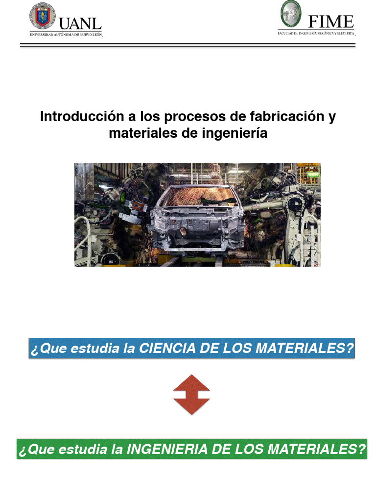 Introduccion A Los Procesos de Fabricaci | PDF | Ciencias fisicas | Ciencia de los Materiales