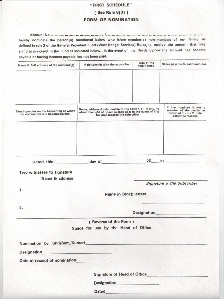 Nomination GPF | PDF