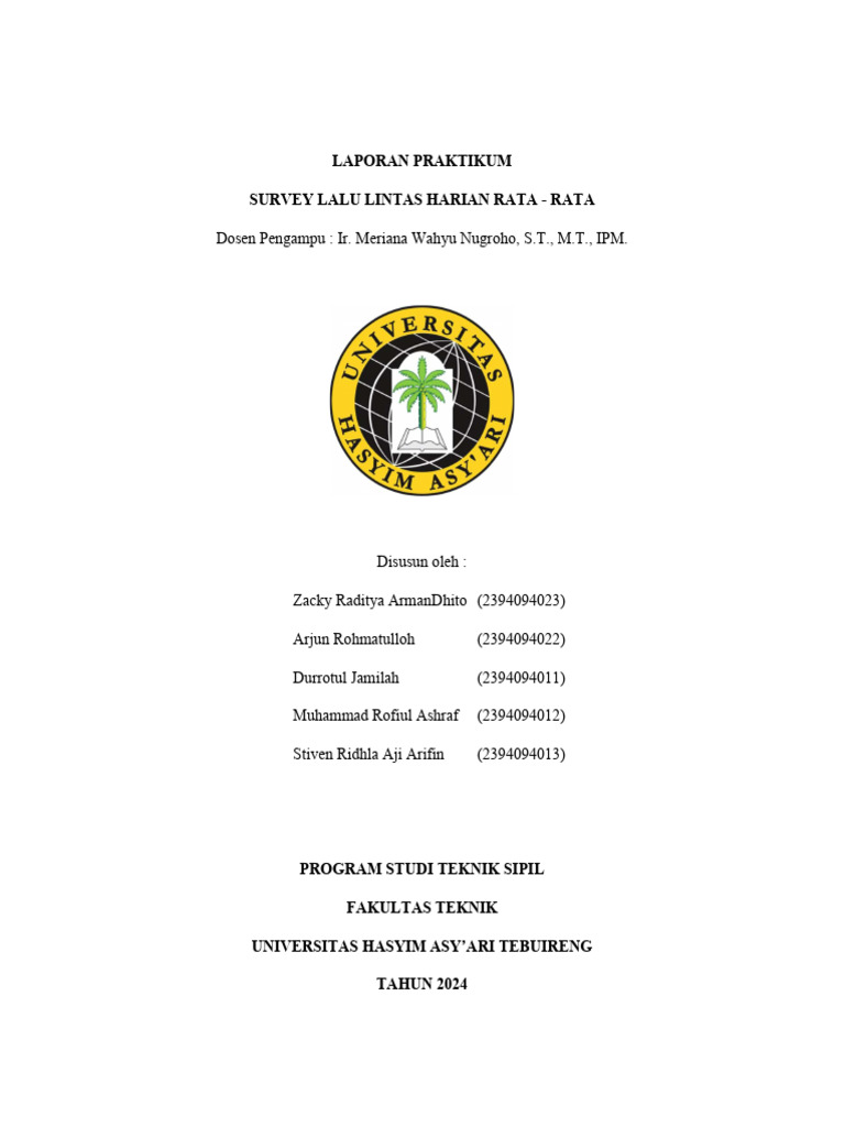 Laporan Survey Lalu Lintas1 | PDF