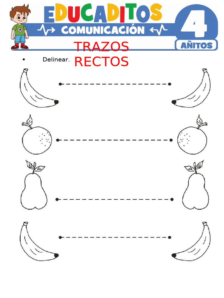 Trazos Rectos para Ninos de 4 Anos | PDF
