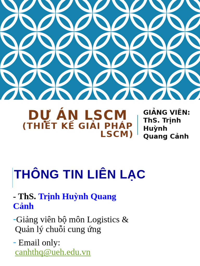 01 - SCM PROJECT - Tổng quan môn học K46 (2) | PDF