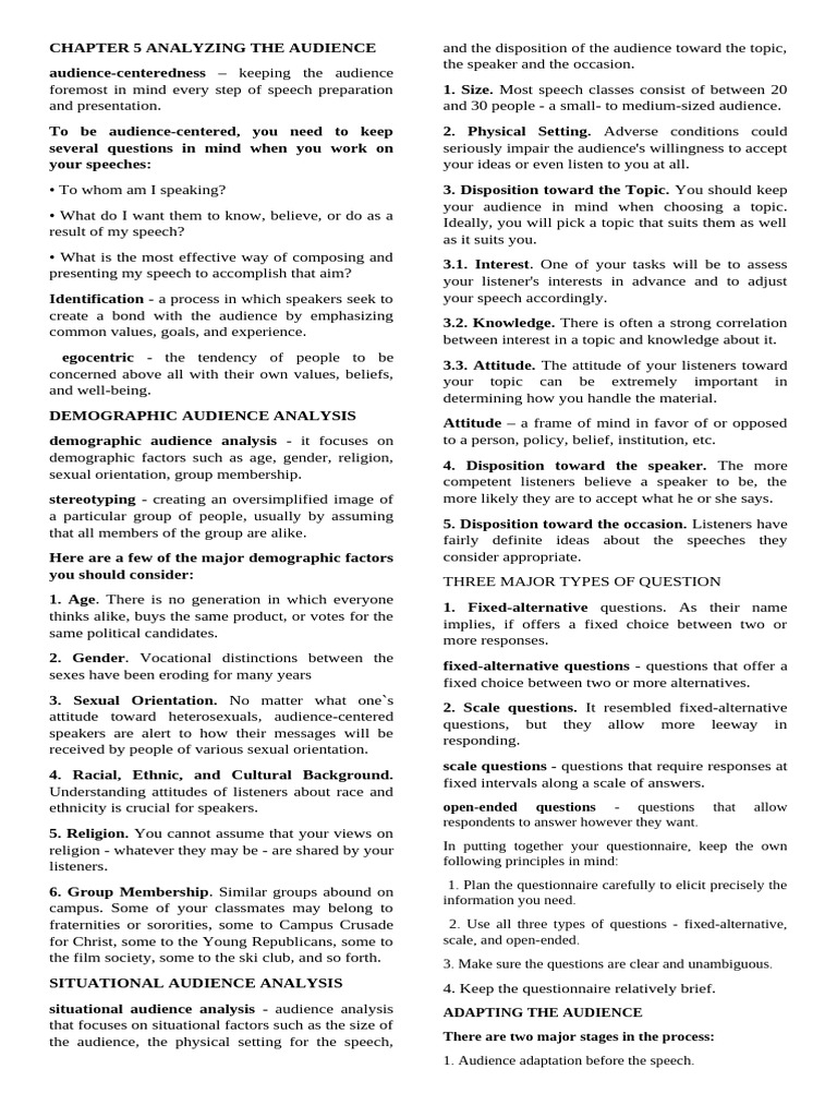 Chapter 5 Analyzing The Audience | PDF | Mind | Sexual Orientation