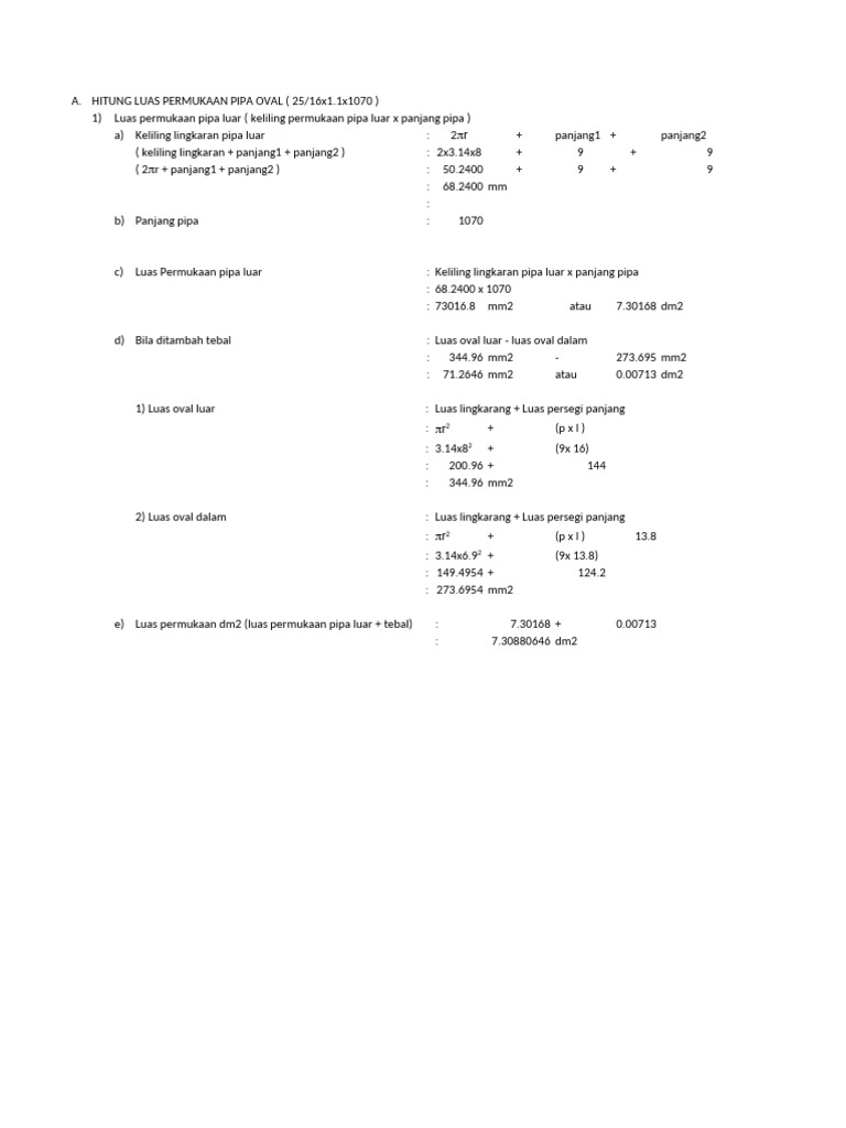 Cara Hitung Luas Permukaan Dm2 | PDF