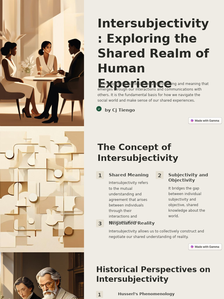 Intersubjectivity Exploring The Shared Realm of Human Experience | PDF ...