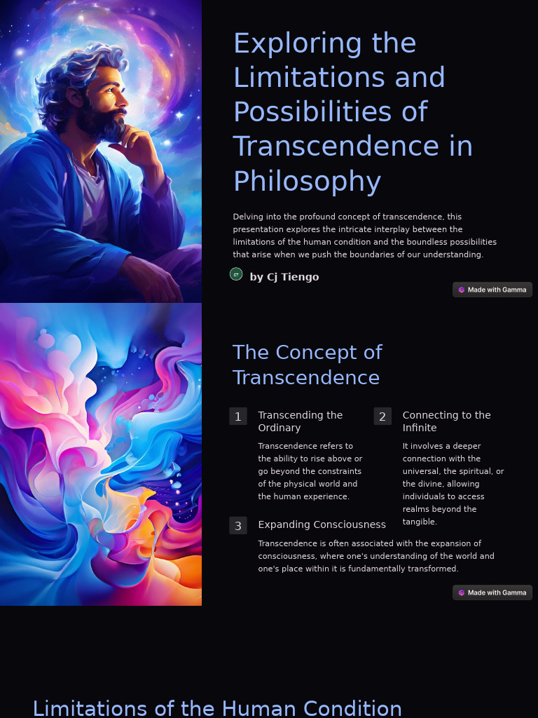 Exploring The Limitations and Possibilities of Transcendence in Philosophy | PDF | Transcendence ...