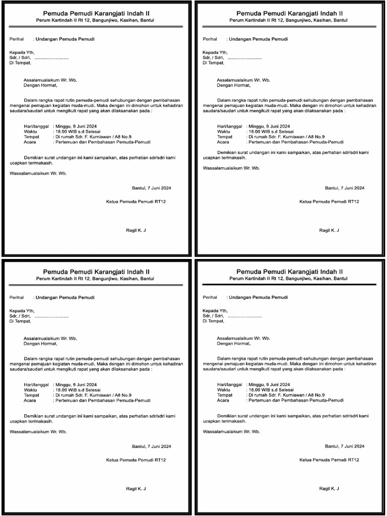 Undangan Pemuda | PDF