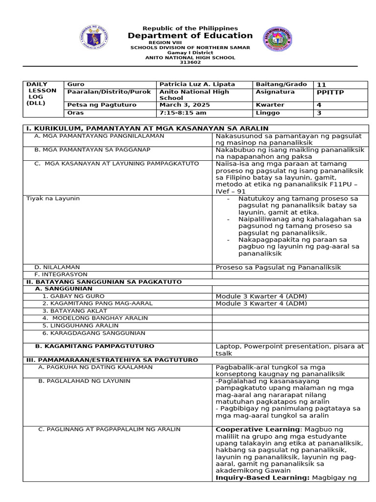 Proseso Sa Pagsulat NG Pananaliksik | PDF