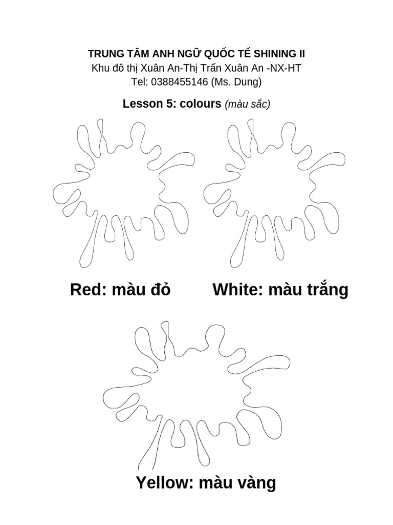 Lesson 5. Colours | PDF