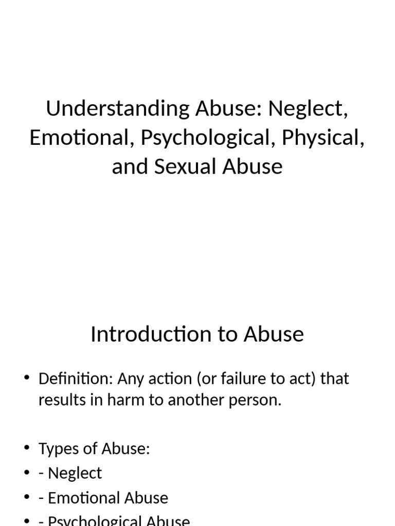 Types and Effects of Abuse Explained | PDF | Child Abuse ...
