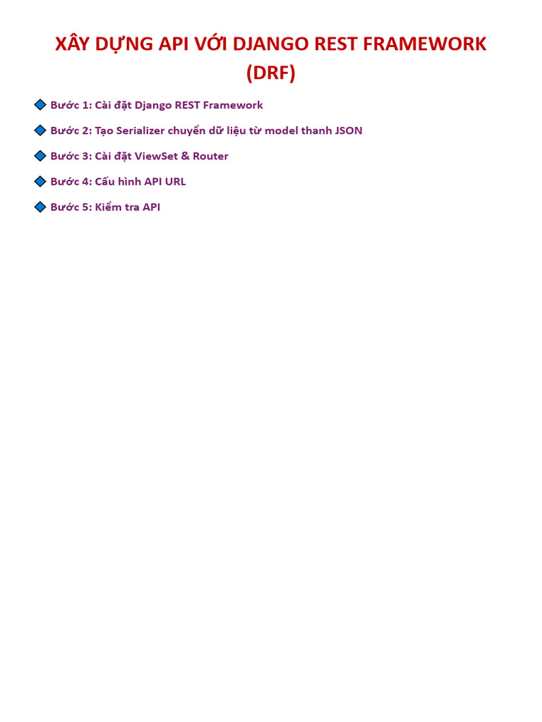 Guide_Step3-SetupDjango REST Framework (DRF) | PDF