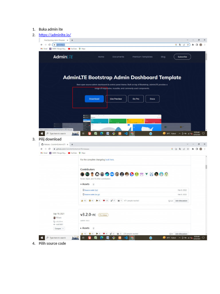Materi 1 Cara Membuat Template Web Di Laravel | PDF