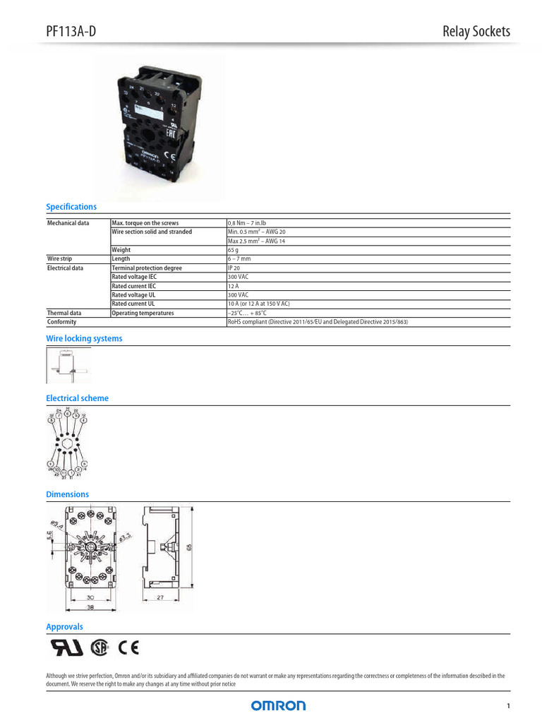 pf113a_pf113a-d_relay_sockets_datasheet_en | PDF