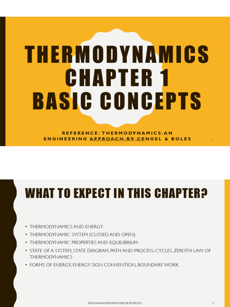 Thermodynamics Chapter 1 | PDF | Temperature | Heat