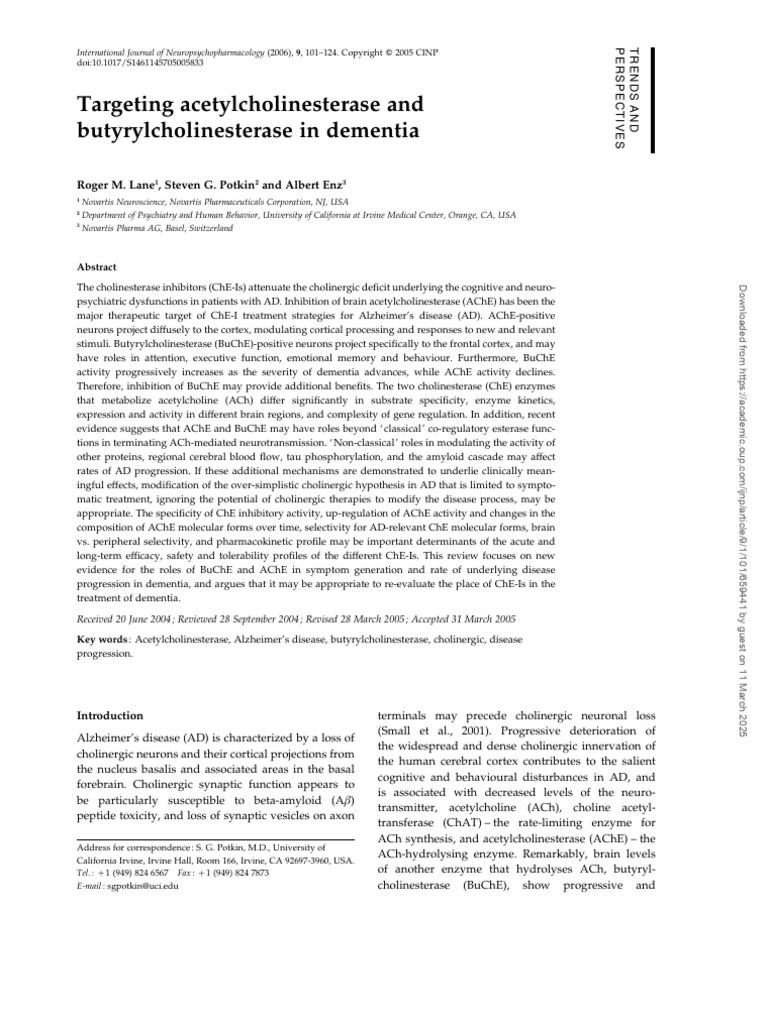mối liên quan ache và sstt | PDF | Acetylcholine | Enzyme Inhibitor