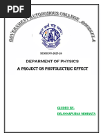 Project On Photoelectric Effect Class 12 | PDF | Photoelectric Effect ...