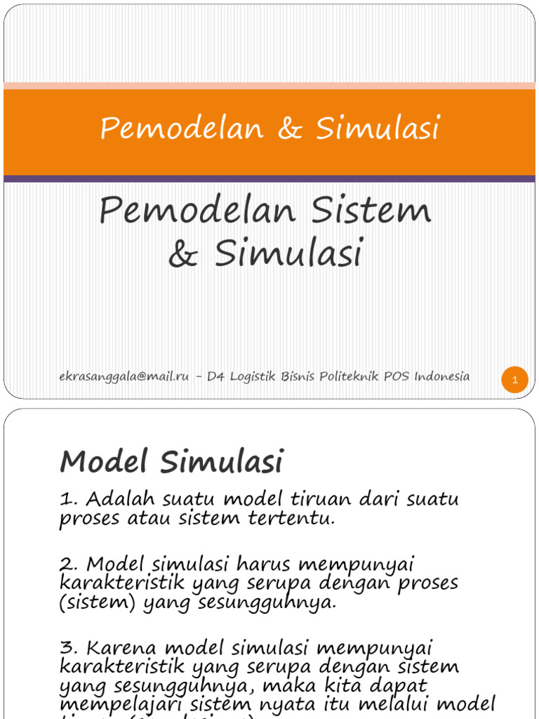 Pemodelan & Simulasi - Pemodelan Sistem & Simulasi | PDF